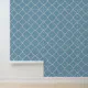 Modern Trendy Blue Quatrefoil Wallpaper | Zazzle