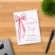 Modern Trendy Blush Pink Bow Graduation Party Acrylic Invitations | Zazzle