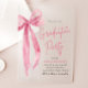 Modern Trendy Blush Pink Bow Graduation Party Acrylic Invitations | Zazzle