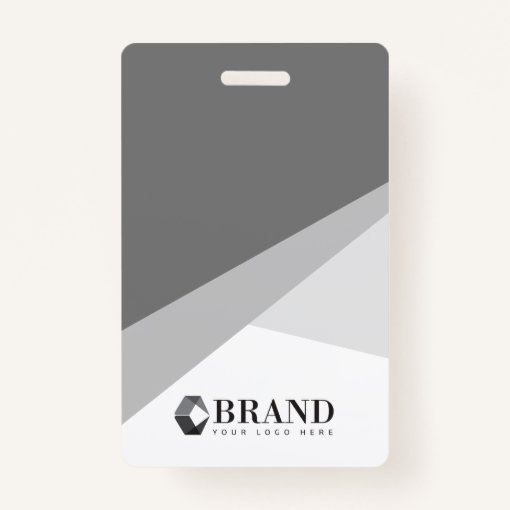 Modern & Trendy Business Professional Photo ID Badge | Zazzle