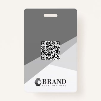 Modern Trendy Business Professional Photo QR Code Badge | Zazzle
