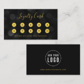 Modern Trendy Calligraphy Dark Bokeh Lights Loyalty Card | Zazzle