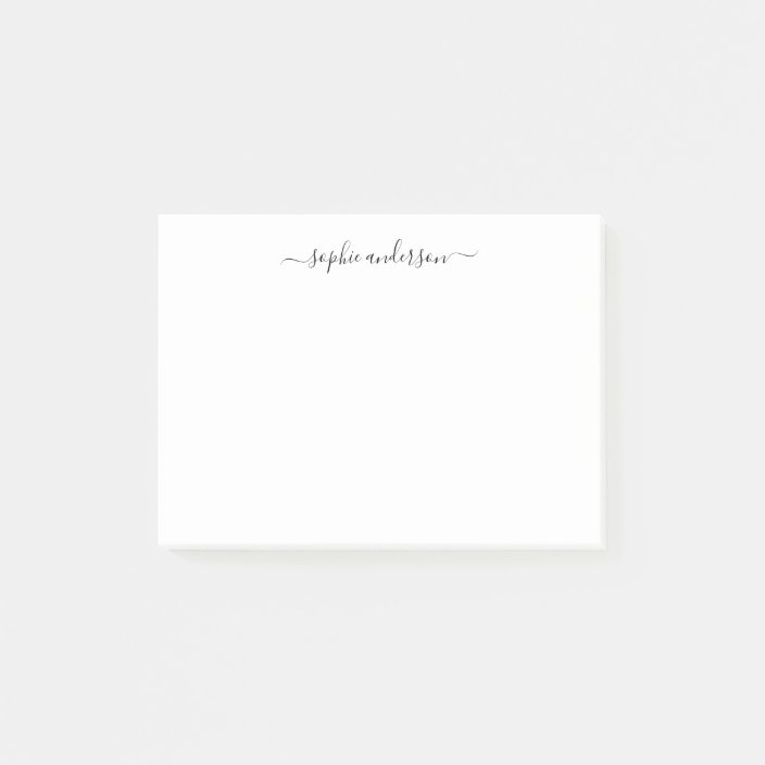 Modern Trendy Calligraphy Script Personalized Post-it Notes | Zazzle.com