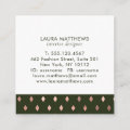Modern Trendy Chic Geometric Professional Square Business Card | Zazzle