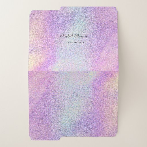 Modern Trendy Cool Holographic File Folder | Zazzle