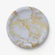 Modern Trendy Gold Glitter Marble Paper Plates | Zazzle