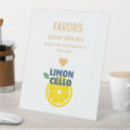 Modern Trendy Homemade Limoncello Event Favor Pedestal Sign | Zazzle