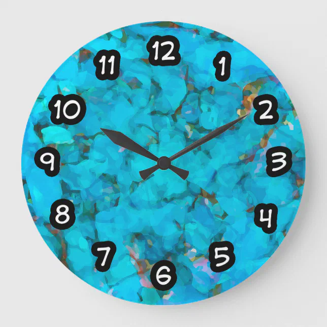 Modern Trendy Kitchen Wall Decor Large Clock | Zazzle