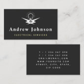 Modern Trendy Lightbulb Electrical Light Services Business Card | Zazzle