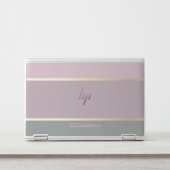 Modern Trendy Pastel Striped - Personalized HP Laptop Skin | Zazzle