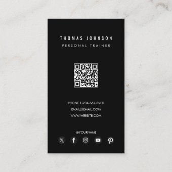 Modern Trendy Personal Trainer Fitness Photo Business Card | Zazzle