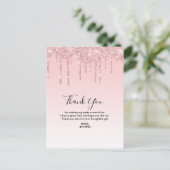Modern Trendy Pink Faux Liquid Glitter Postcard | Zazzle