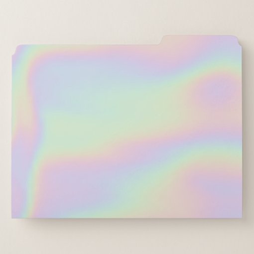 Modern Trendy Rainbow Holographic File Folder | Zazzle