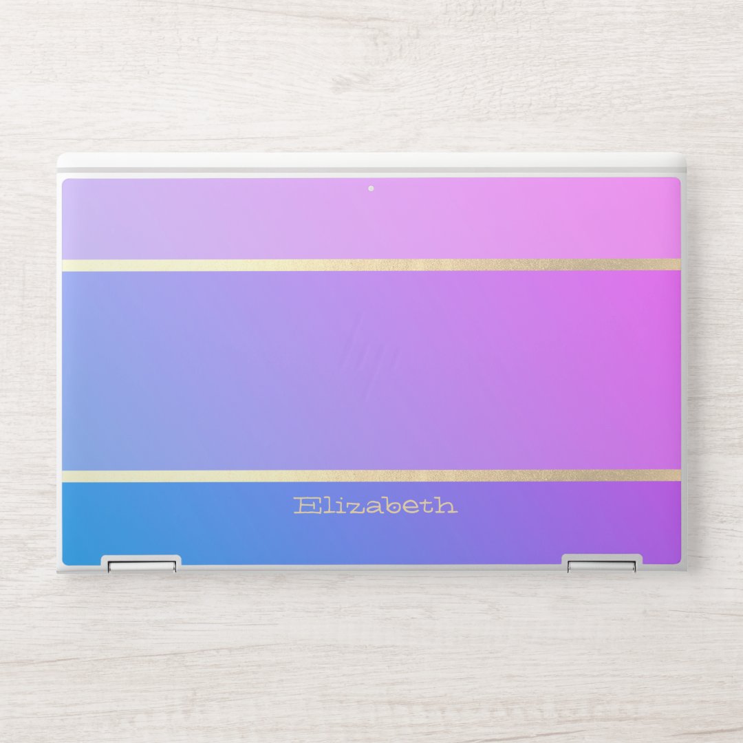 Modern Trendy Striped - Personalized HP Laptop Skin | Zazzle