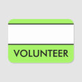 Modern, Trendy "VOLUNTEER" Name Tag | Zazzle