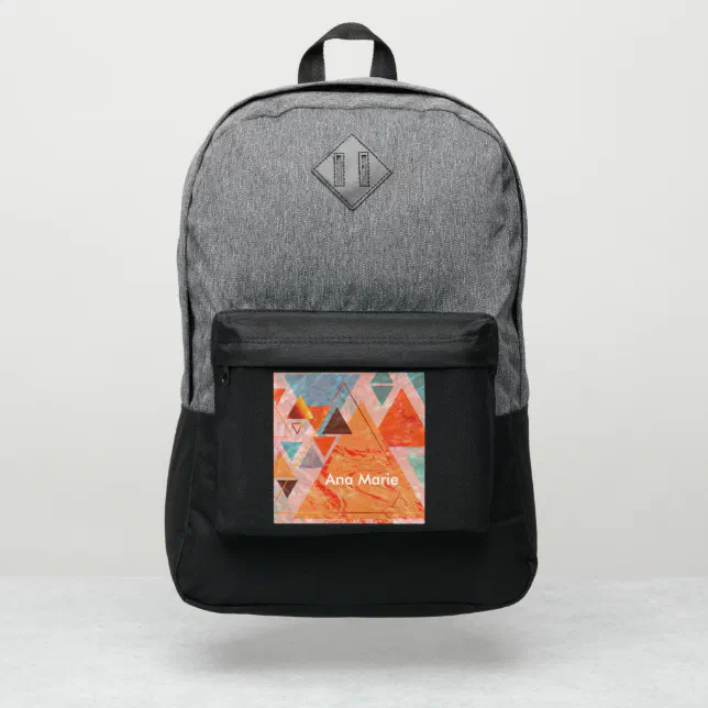 Modern triangle design – artistic geometry port authority® backpack ...