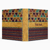 Modern Triangles and Chevrons Faux Glitter Foil Binder | Zazzle