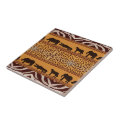 Modern Tribal African Cheetah Pattern Animal Print Ceramic Tile | Zazzle