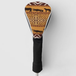 Modern Tribal African Cheetah Pattern Animal Print Golf Head Cover | Zazzle