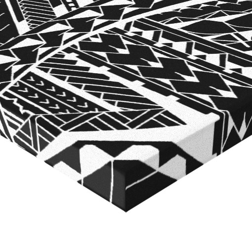 Modern tribal canvas art in Samoan style | Zazzle