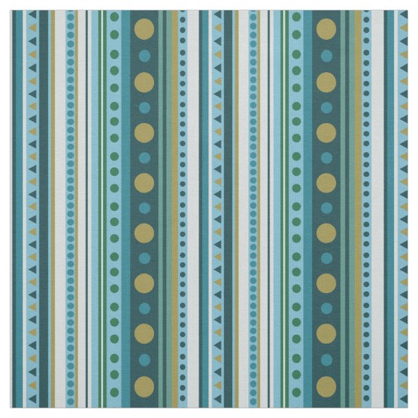 Modern Blue Geometric | Fabric | Zazzle