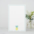 Modern tropical editable pineapple monogram name stationery | Zazzle