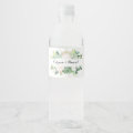 Modern Tropical Floral Water Bottle Label | Zazzle
