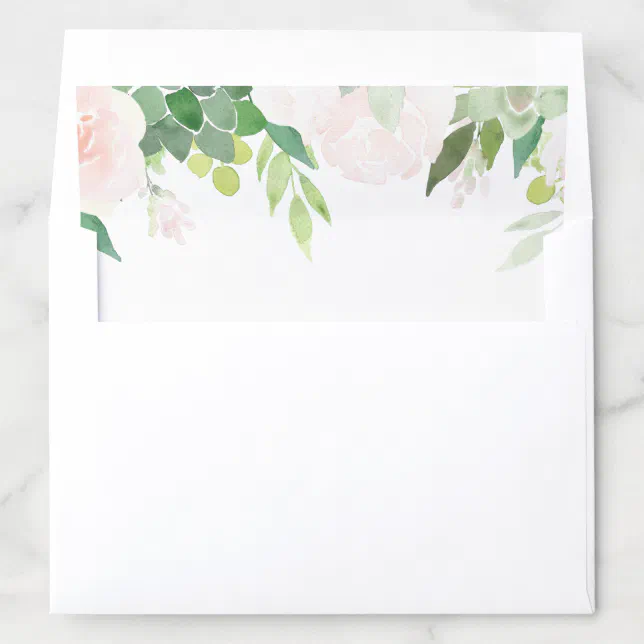 Modern Tropical Floral Wedding Envelope Liner | Zazzle