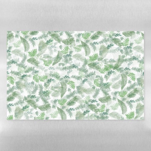 Modern Tropical Greenery White Green Foliage Magnetic Dry Erase Sheet ...