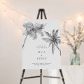 Modern Tropical Minimalist Wedding Welcome Sign | Zazzle