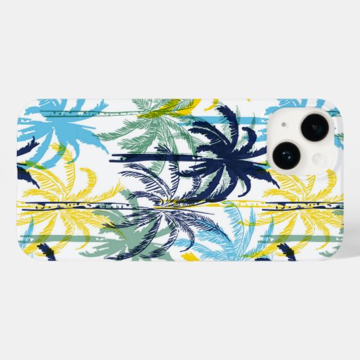 Modern Tropical Palm Tree Pattern Case-Mate iPhone Case | Zazzle