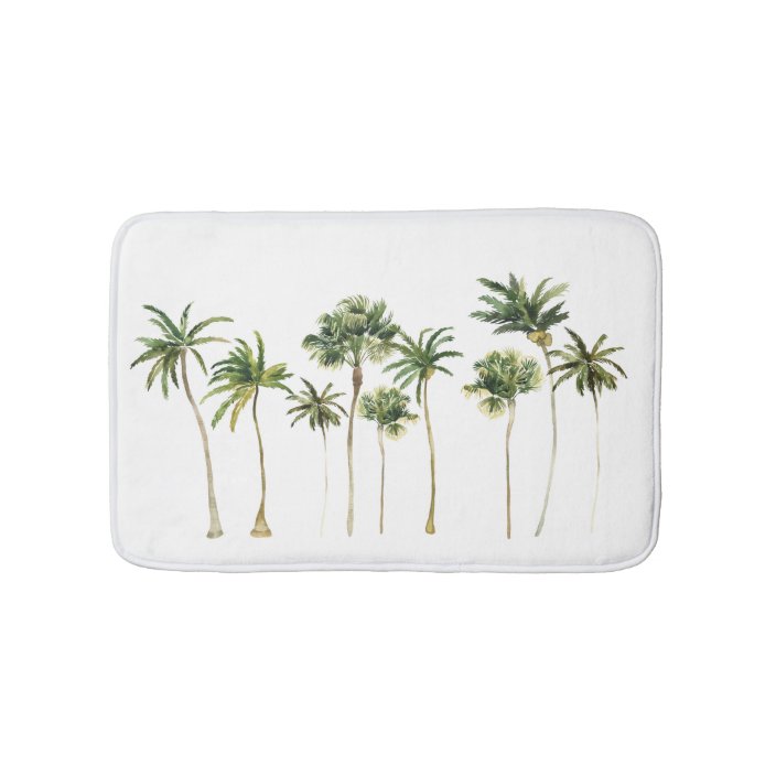 Modern Tropical Palm Trees Bath Mat | Zazzle.com