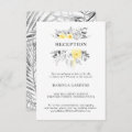 Modern Tropical Wedding Reception Card | Zazzle