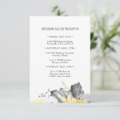 Modern Tropical Wedding Schedule of Events Card | Zazzle