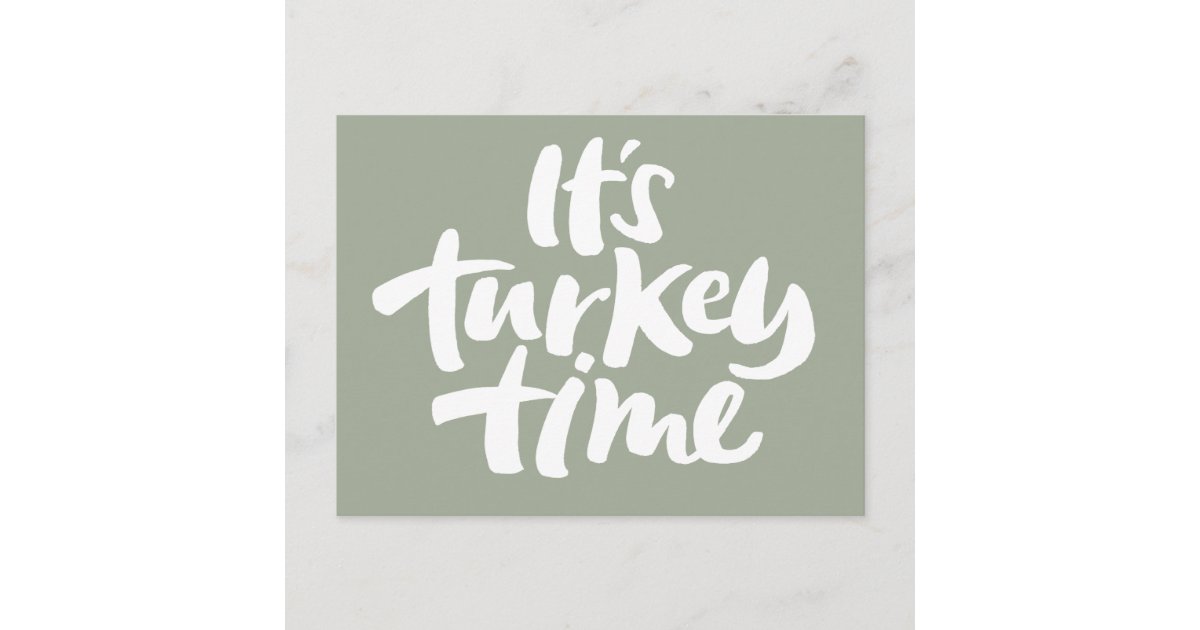 Modern Turkey Time Thanksgiving Invitation | Zazzle