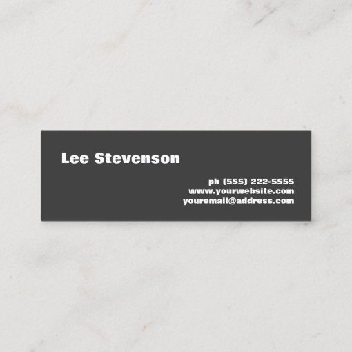 Modern Turquoise Stripe Mini Business Card | Zazzle