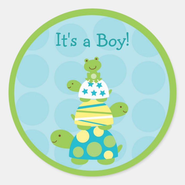 Modern Turtle Frog Envelope Seals Stickers | Zazzle