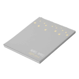 Modern Twinkle Little Star Baby Shower Notepad | Zazzle