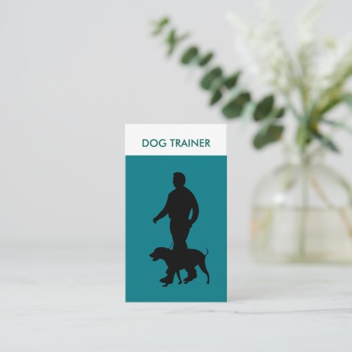 Modern Two Side Professional Dog Trainer Business Card | Zazzle