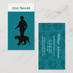 Modern Two Side Professional Dog Trainer Business Card | Zazzle