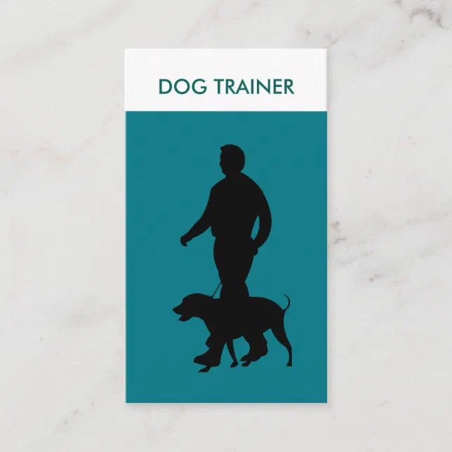 Modern Two Side Professional Dog Trainer Business Card | Zazzle