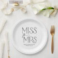 Modern Typography Bridal Shower Paper Plates | Zazzle