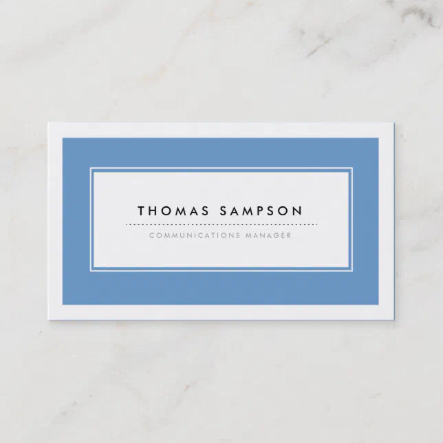 Modern Typography Business Cards - Blue | Zazzle