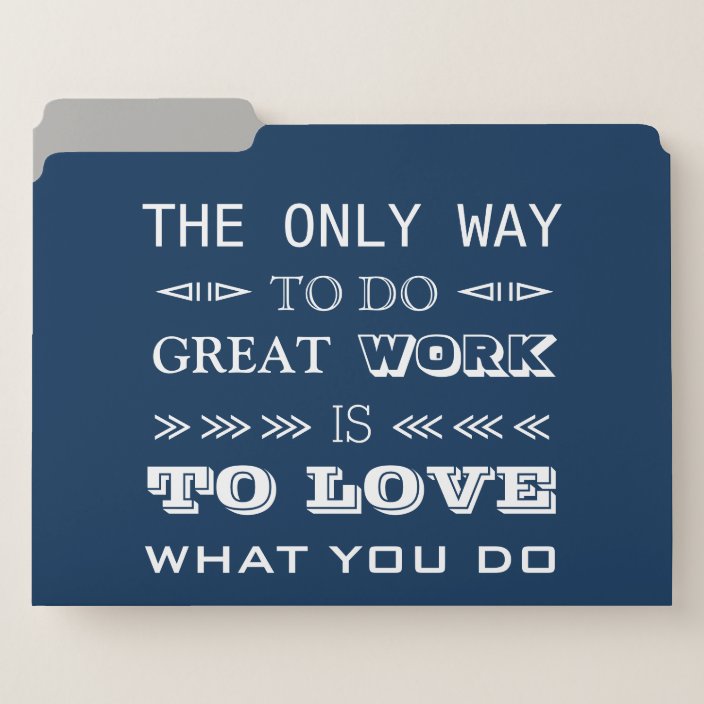 Modern Typography Inspirational Quote File Folder | Zazzle