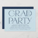 Modern Typography Navy Blue Graduation Party Invitation | Zazzle