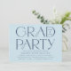 Modern Typography Navy Blue Graduation Party Invitation | Zazzle