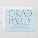Modern Typography Navy Blue Graduation Party Invitation | Zazzle