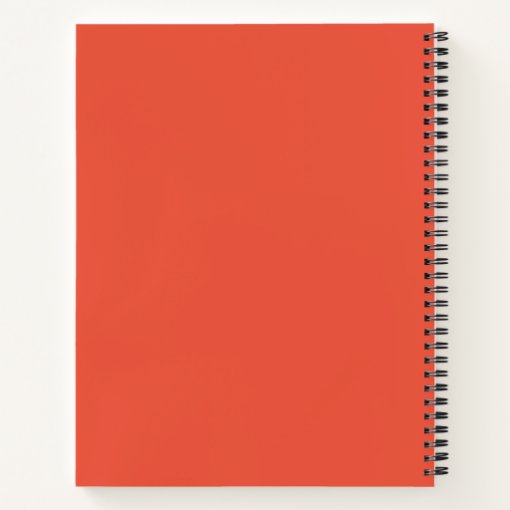 Modern Typography Orange Meeting Notes Notebook | Zazzle