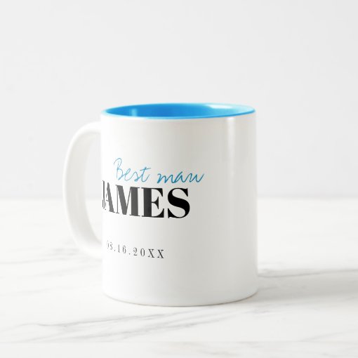 Modern Typography Personalized Best Man Mug | Zazzle