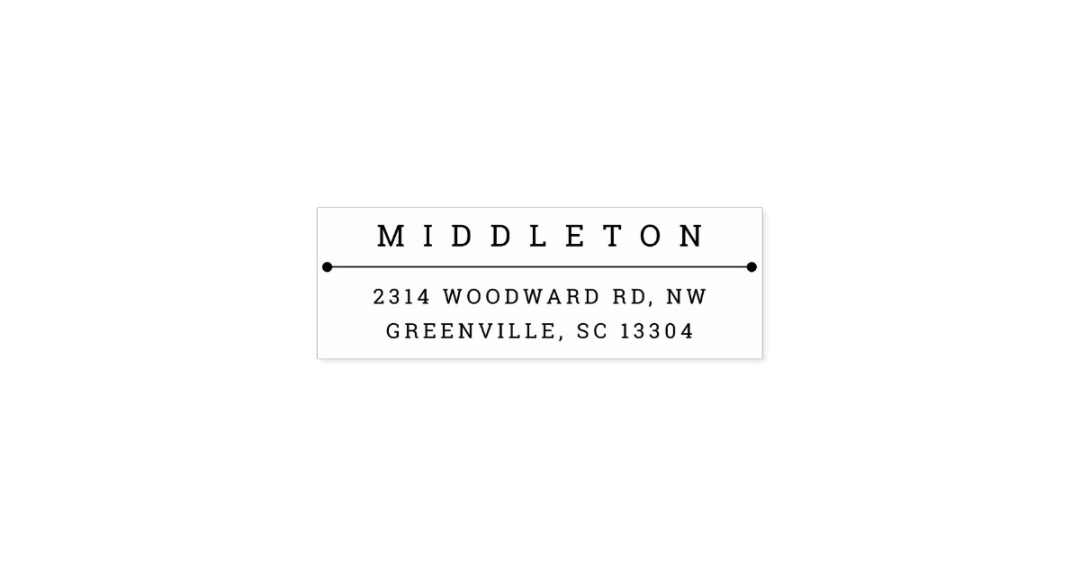 Modern Typography Personalized Self-inking Stamp | Zazzle